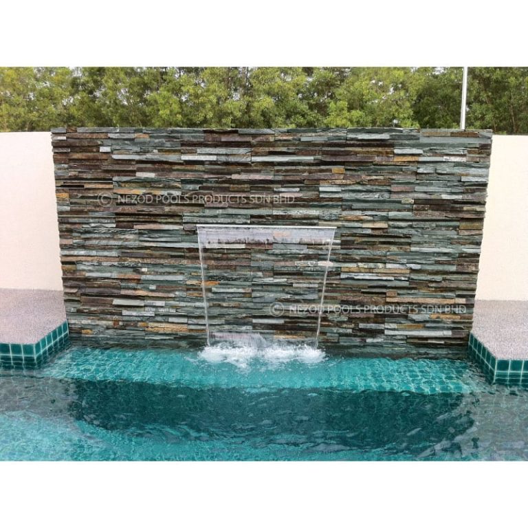 STAINLESS STEEL WATERFALL EFFECT POOL FOUNTAIN WATER FEATURE - Nezod ...
