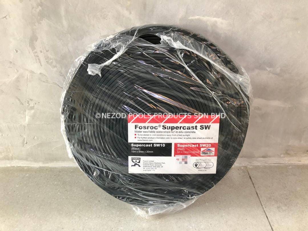 FOSROC SUPERCAST SW10 SWELLABLE WATERSTOP - Nezod Pools Products